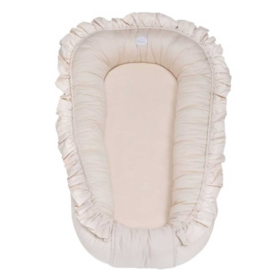 Köp Mini Dreams Babynest Volang Beige på Köpbarnvagn