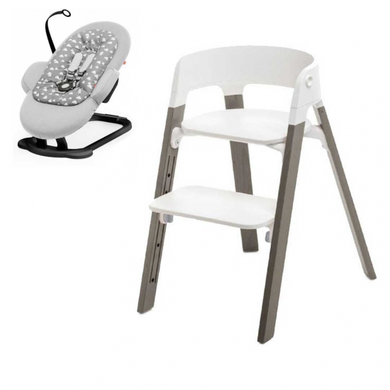 Stokke Steps Matstol Inkl. Bouncer | Barn & Förälder