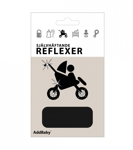 Köp Addbaby Reflexklistermärken Svart på Kopbarnvagn.se.se