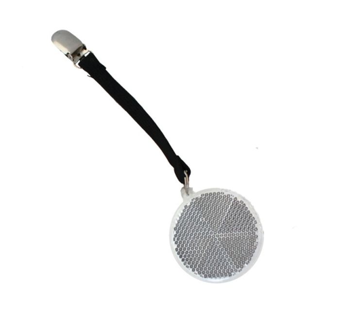 Reflex med clips, Rund Svart | Reflexer - Barnvagnar | Kopbarnv