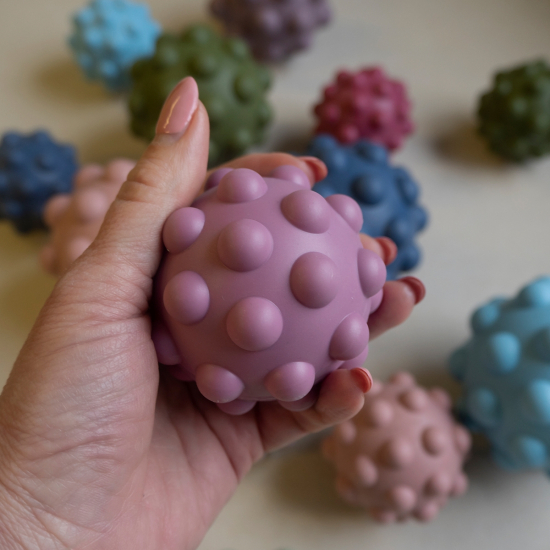 Tiny Tot Sensory Silicone Fidget Small Balls - Grape | Leksaker