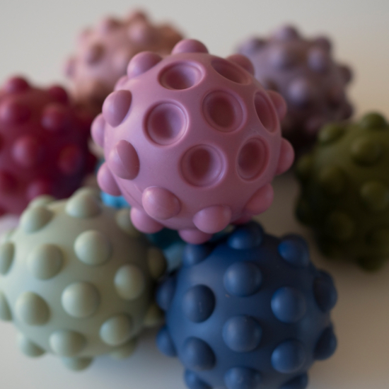 Tiny Tot Sensory Silicone Fidget Small Balls - Grape | Leksaker